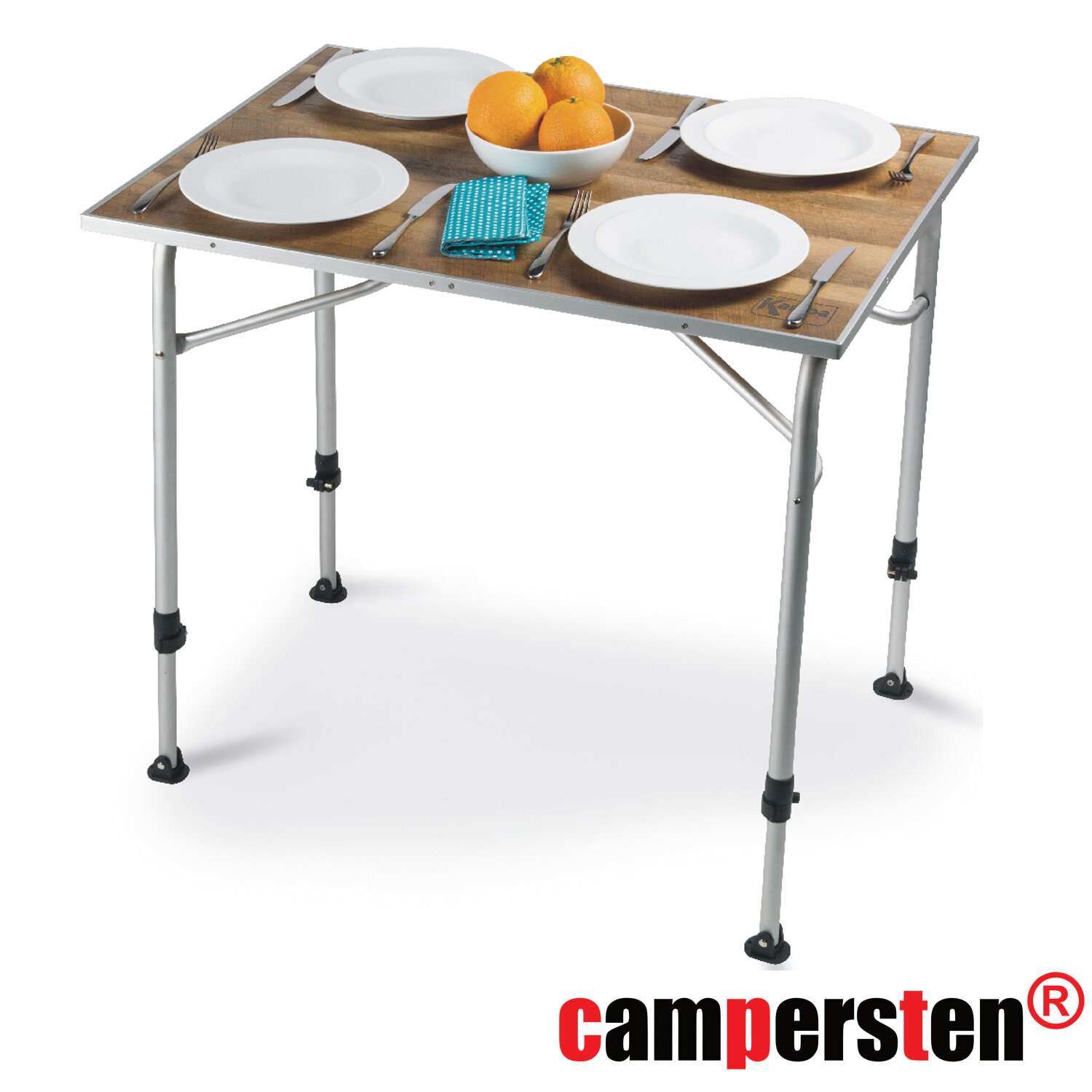 am campersten® Campingtisch mit Bambusplatte EXTRA Leicht ...